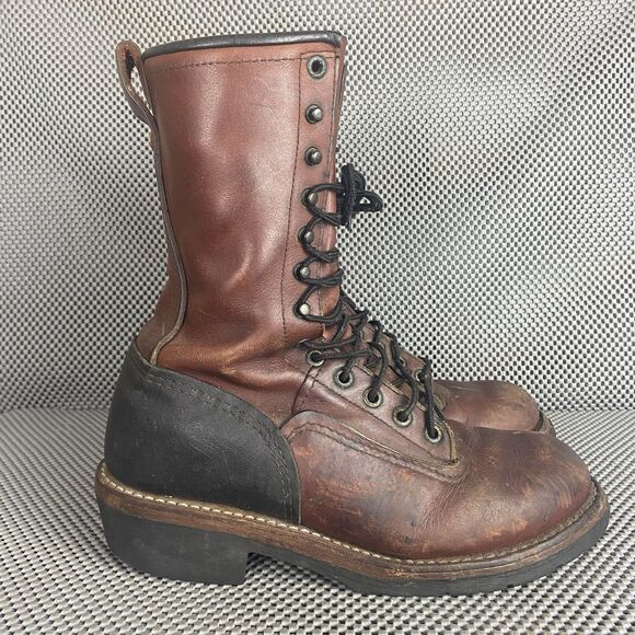 Red Wing Shoes | Shoes | Vintage Red Wing Lineman Logger Boots Mens 8 ...